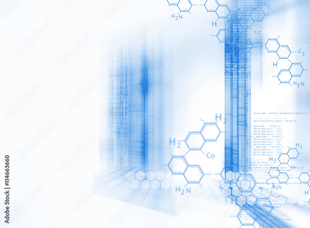 chemical science, medical substance and molecules background ill Stock ...