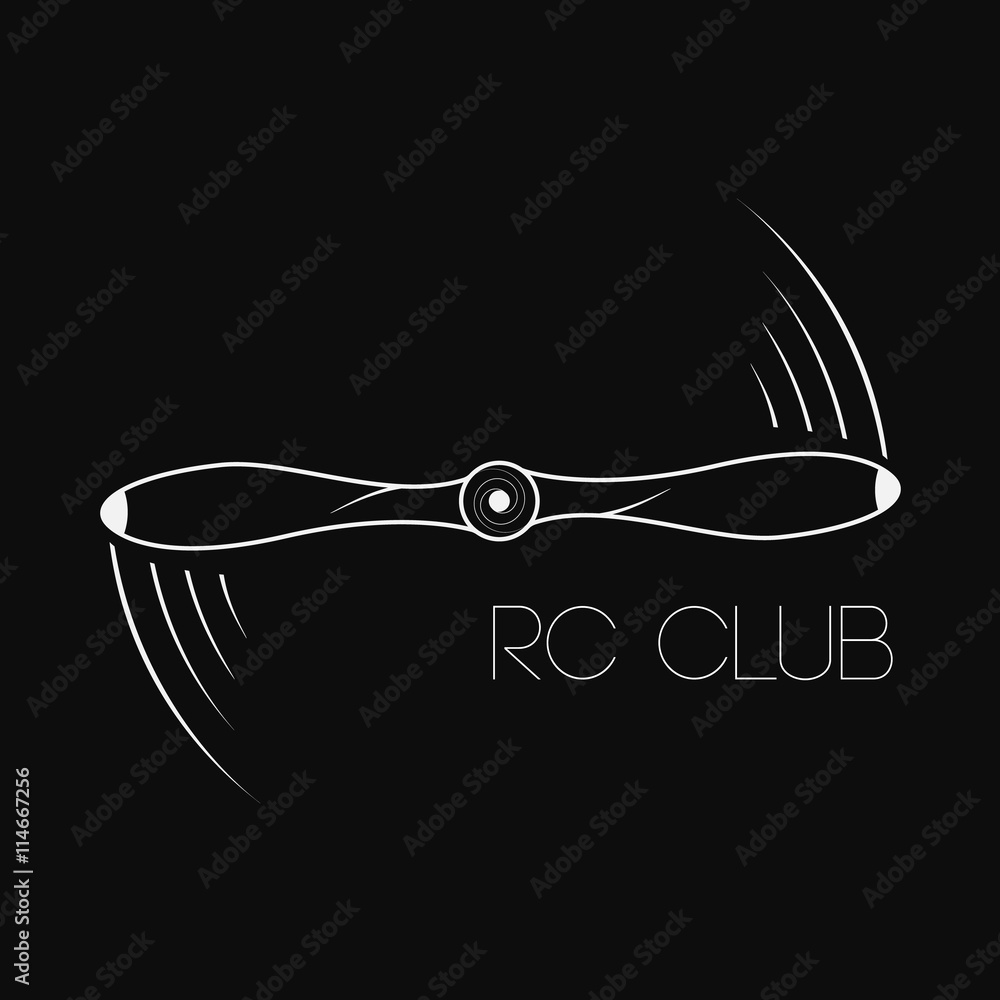 Vector illustration. Icon rotating propeller. propeller. Symbol Stock ...