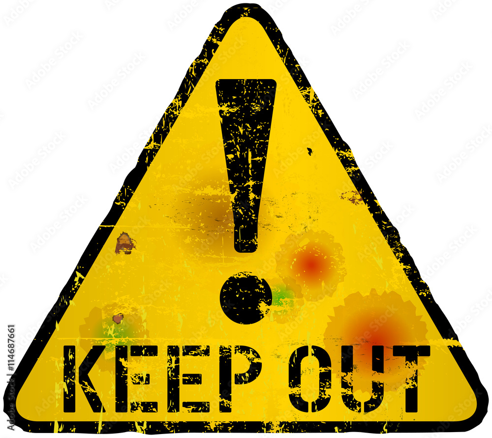Keep out sign, warning / prohibition sign, vector Stock Vector | Adobe ...