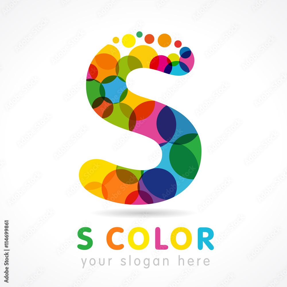 Colored S logo. Letter "s" business colorful logo vector template ...