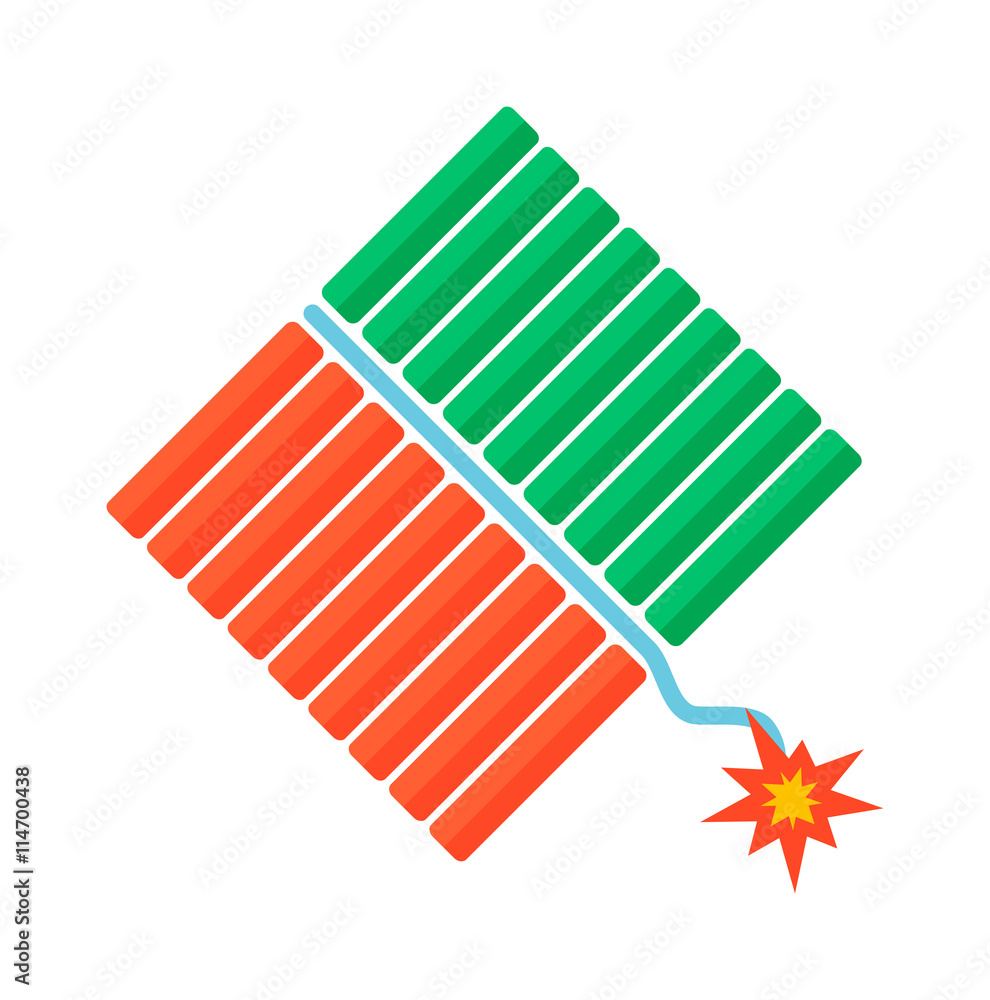 Pyrotechnic rockets vector illustration pyrotechnics and firework ...