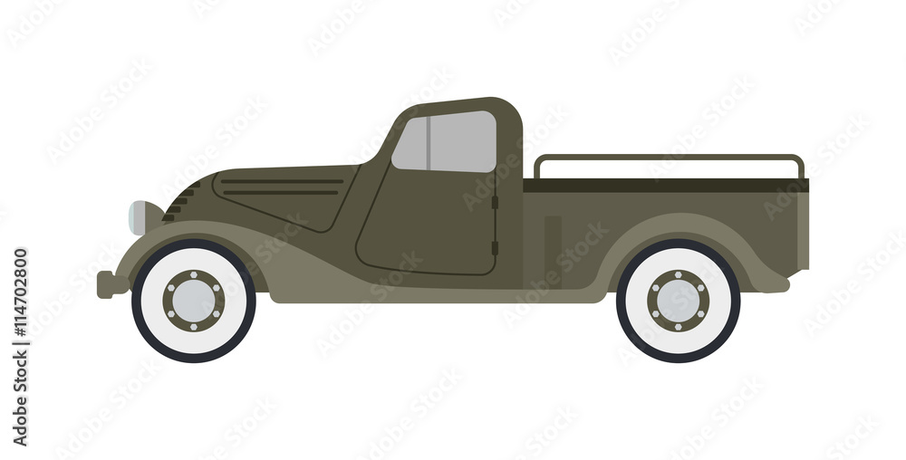 Vetor de Retro cars icons vintage vector. Classic transportation auto ...