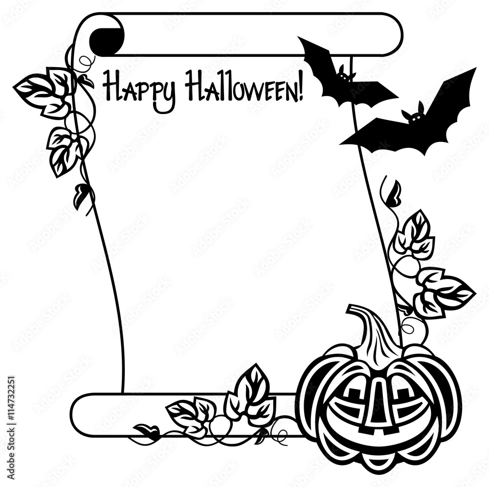 Halloween Clip Art Black And White Border
