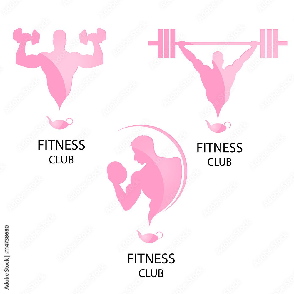 fitness club pink icon Stock Vector | Adobe Stock