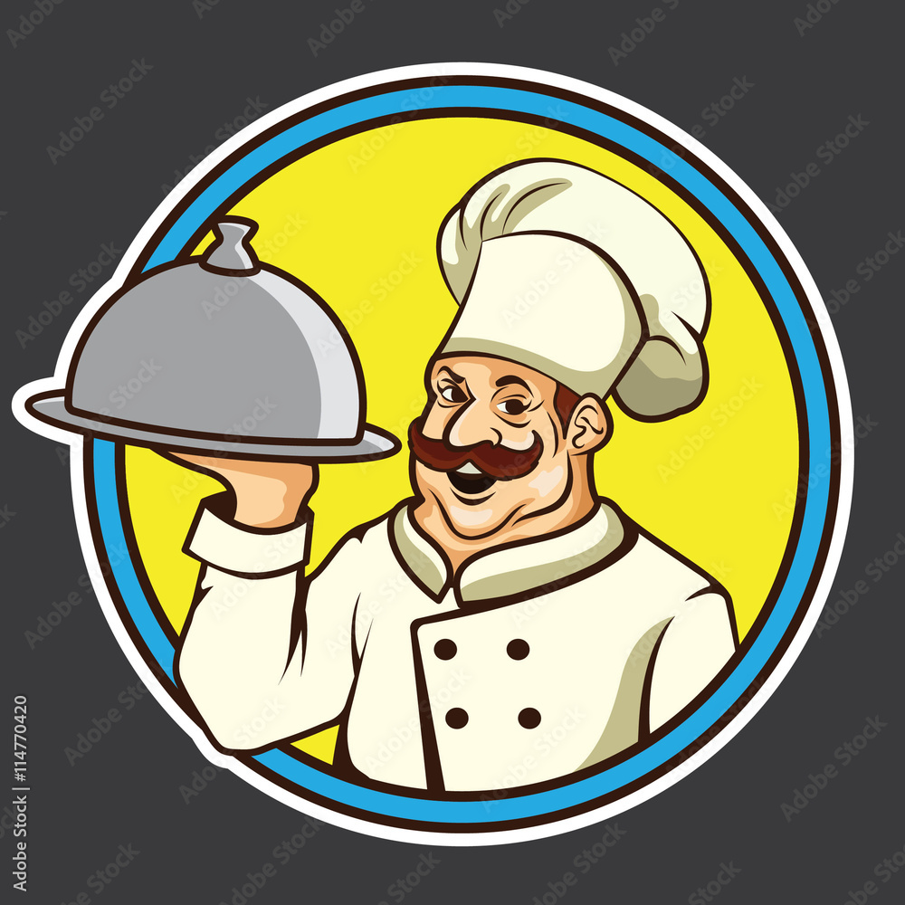 Chef vector badge Stock Vector | Adobe Stock