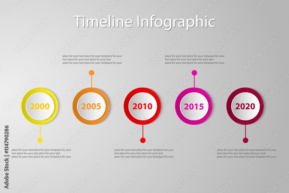 Timeline template Stock Vector | Adobe Stock