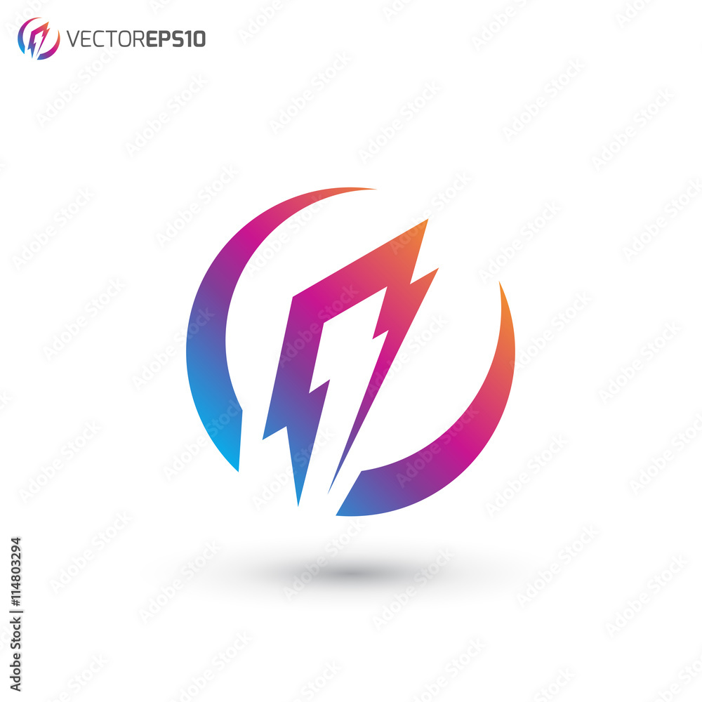 Thunder Logo Stock Vector | Adobe Stock