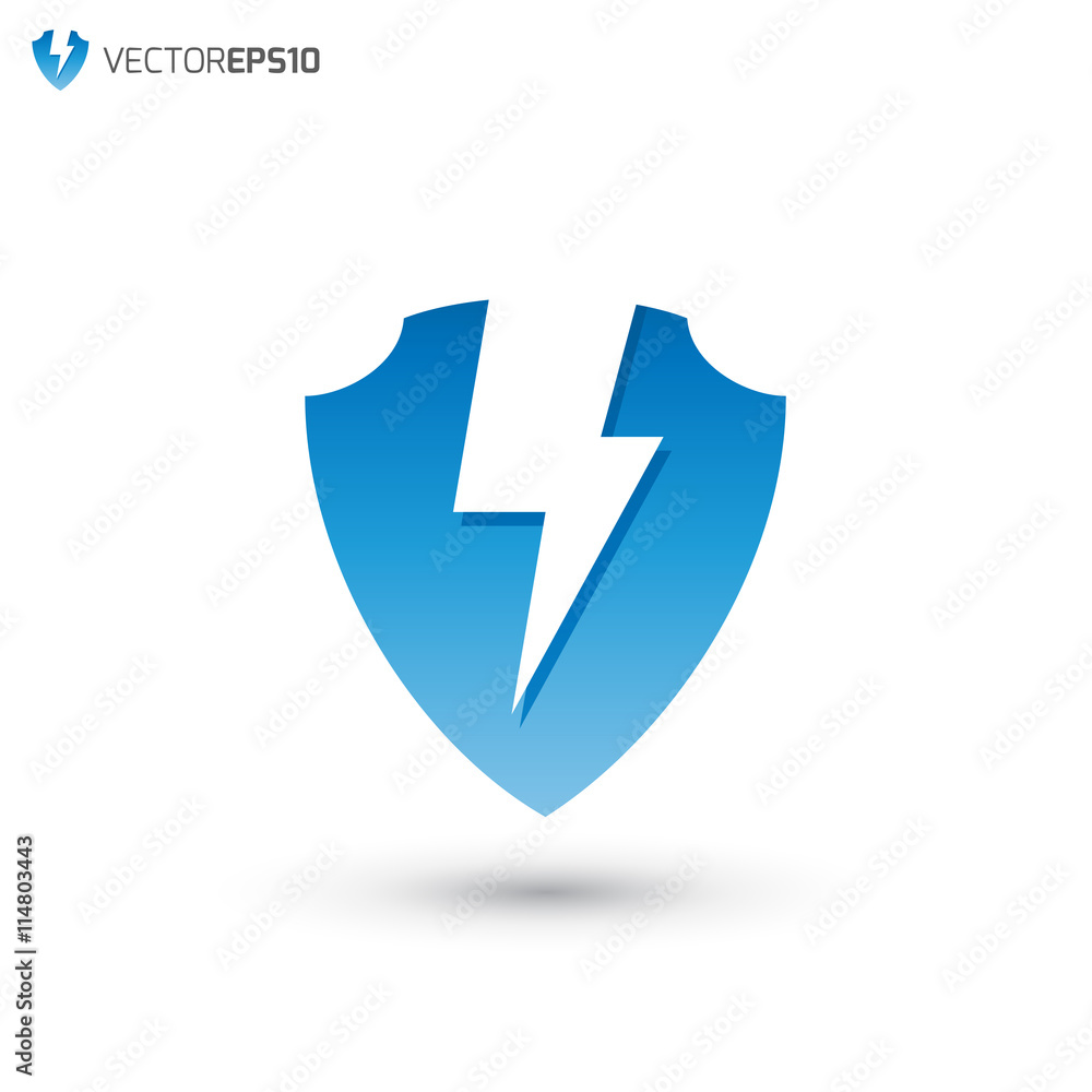 Electrical Shield Logo Stock Vector | Adobe Stock