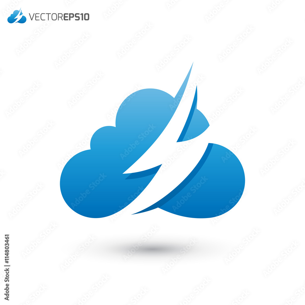 Electrical Cloud Logo Stock Vector | Adobe Stock
