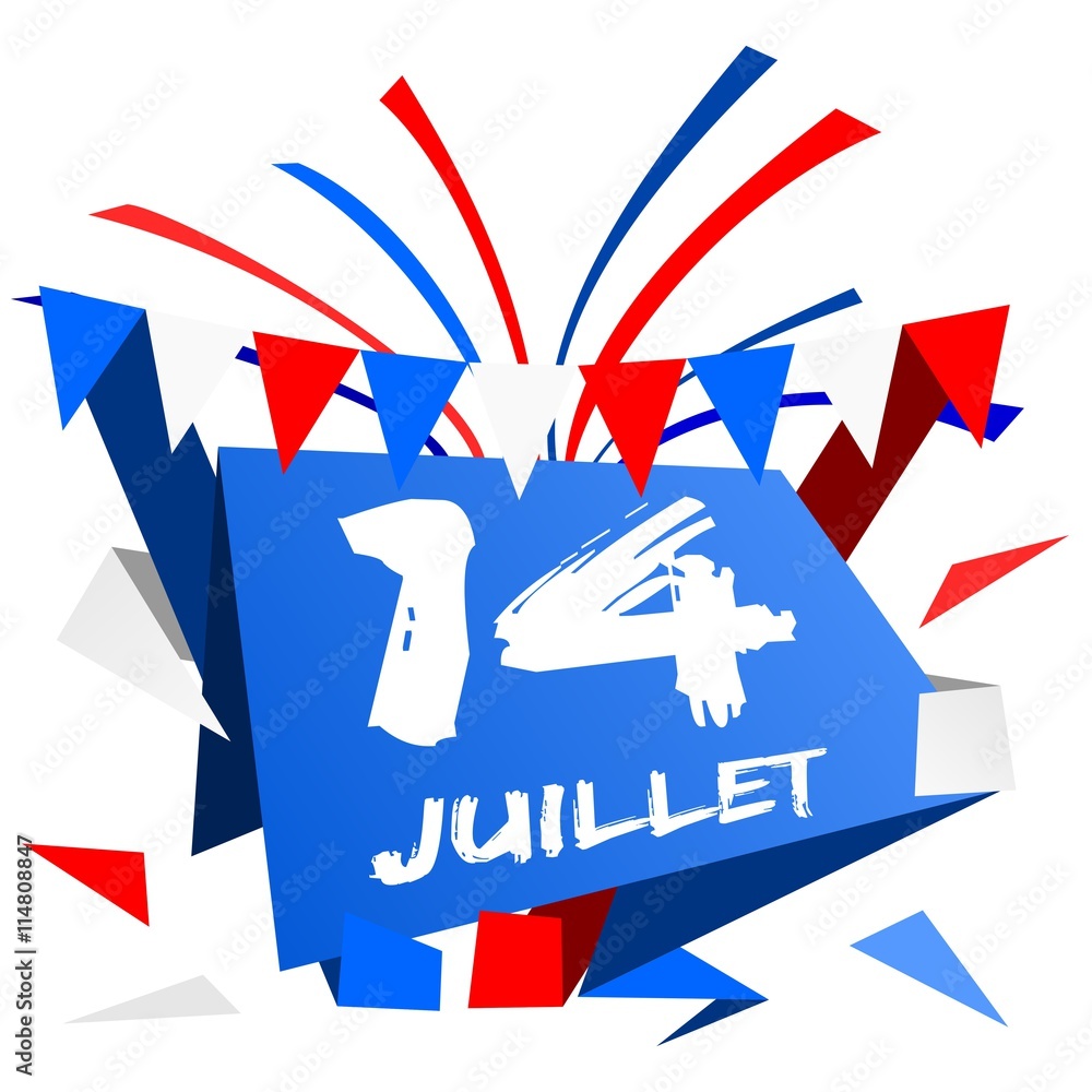 14 juillet - Fête nationale française Stock Vector | Adobe Stock