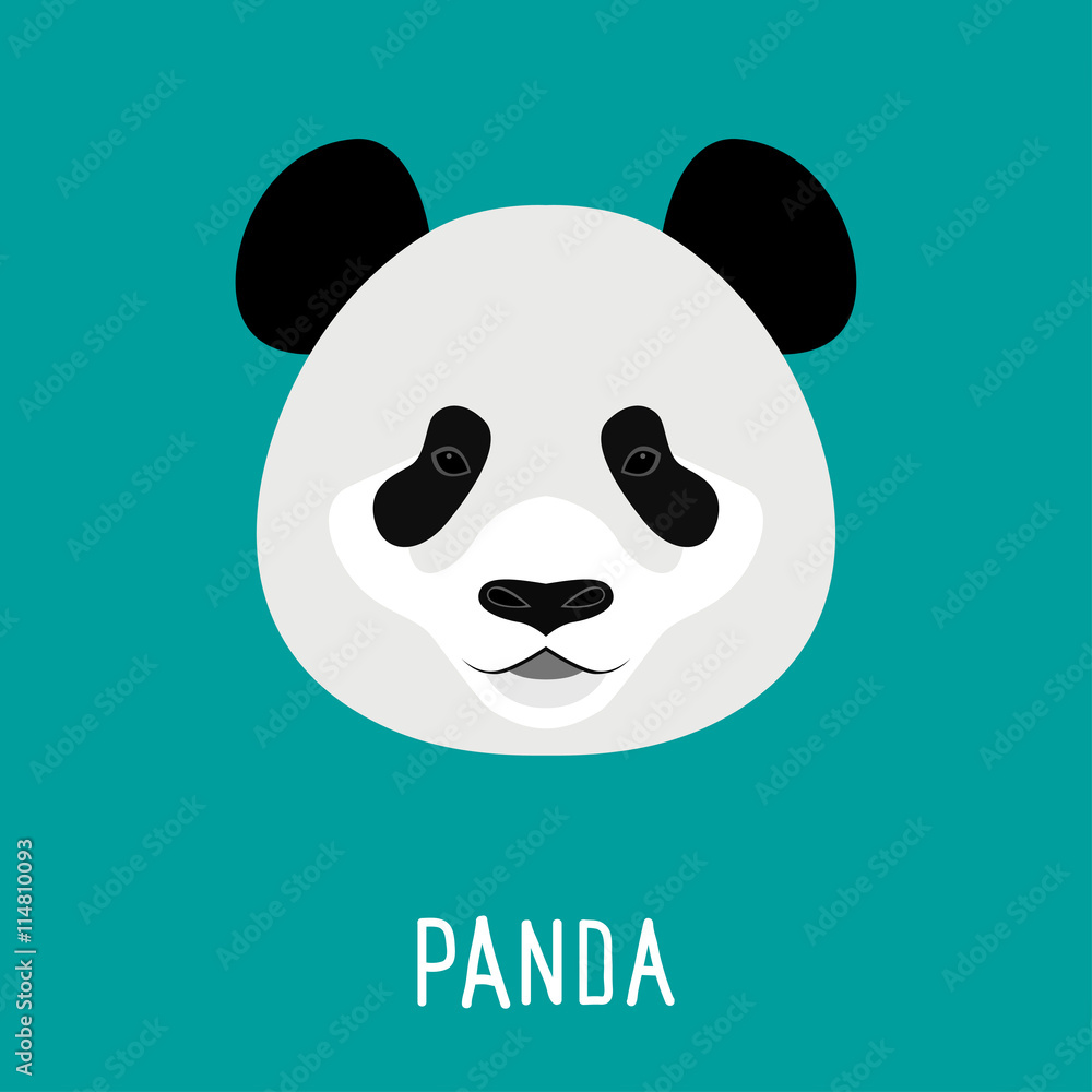 Abstract cartoon panda portrait. Stock Vector | Adobe Stock