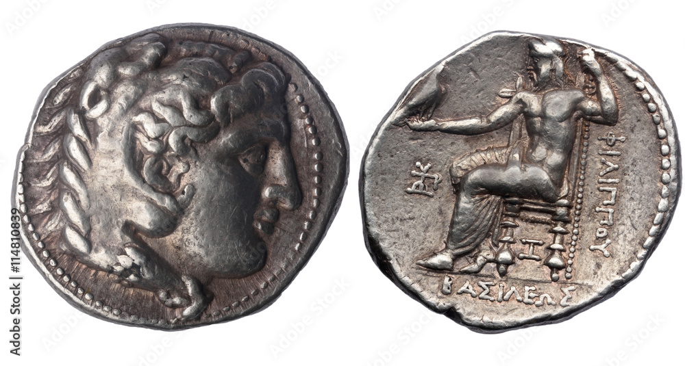 Tetradrachm of Alexander the Great late fourth century BC Stock Photo ...