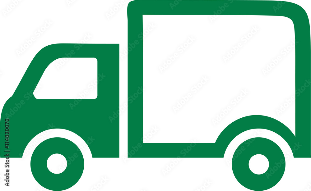 Truck icon green Stock Vector | Adobe Stock