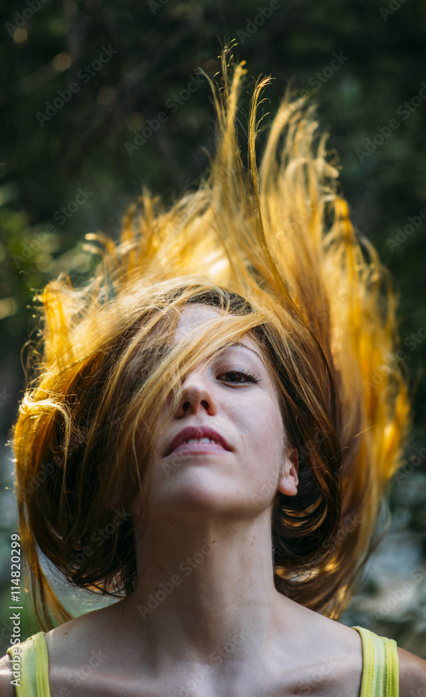 wind in hair. Stock Photo | Adobe Stock
