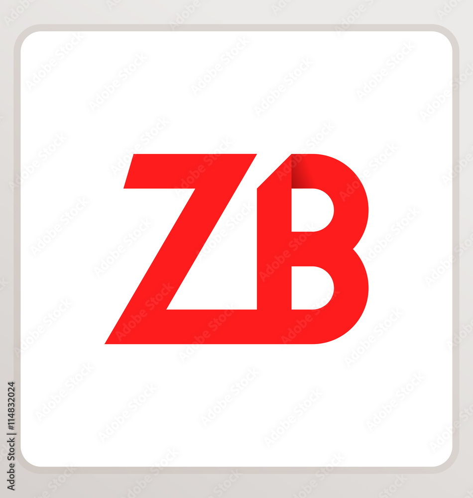 ZB Two letter composition for initial, logo or signature. Stock Vector ...