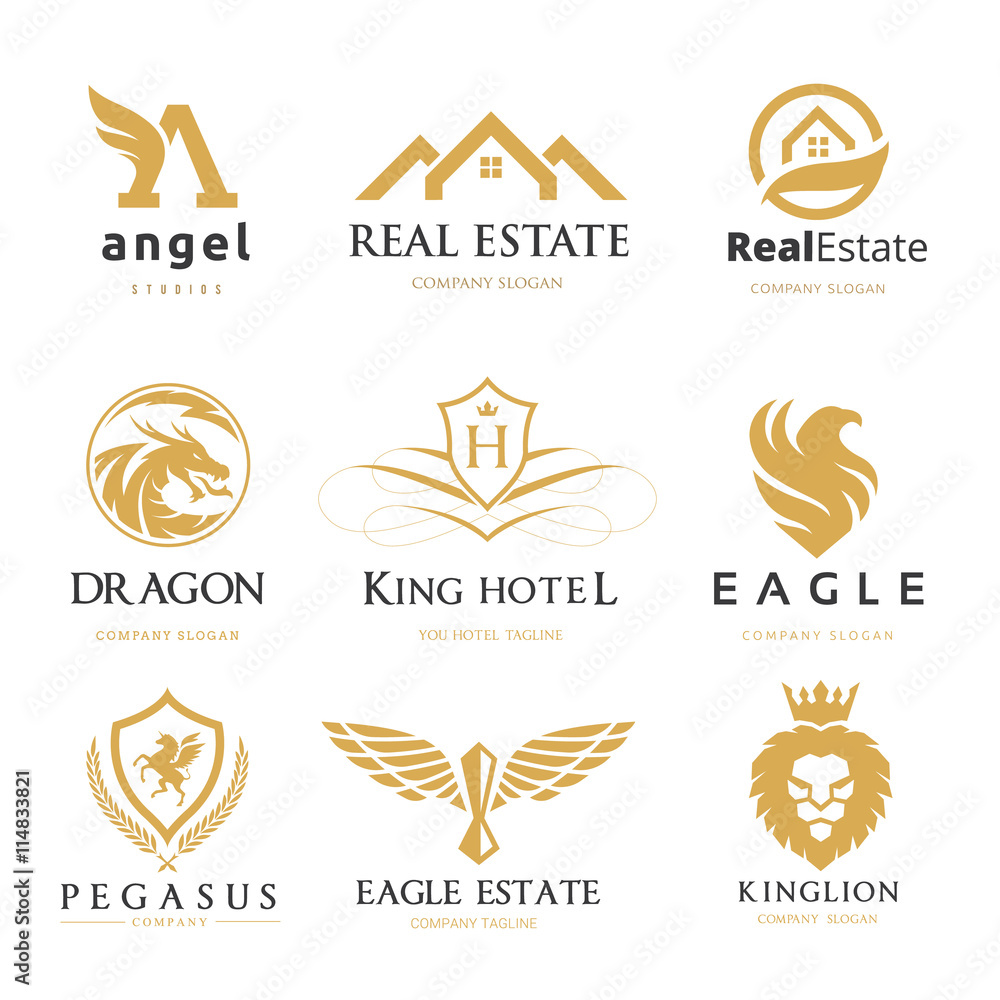 Logo Collection. Set of brand identity. hotel logo,animal logo set ...
