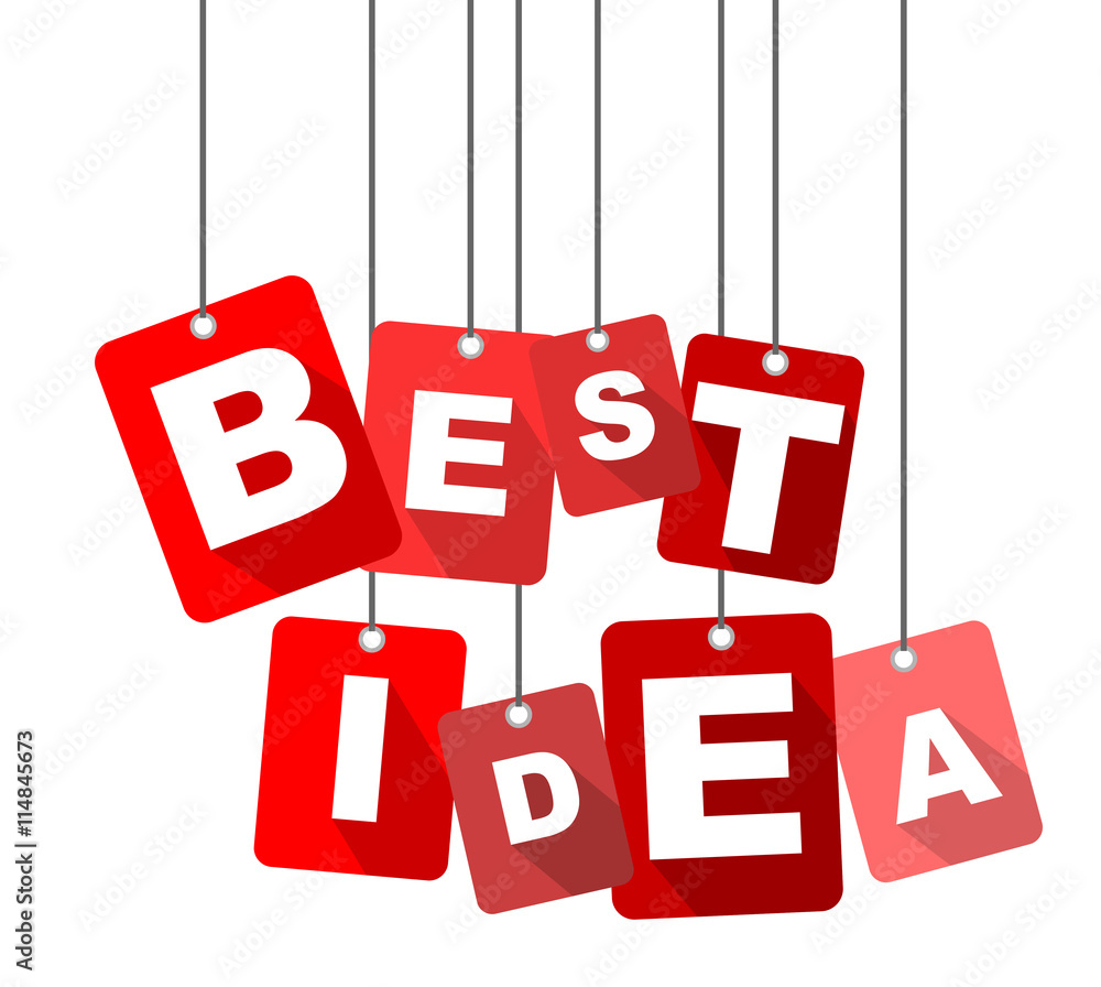 best idea, red vector best idea, flat vector best idea, background best ...