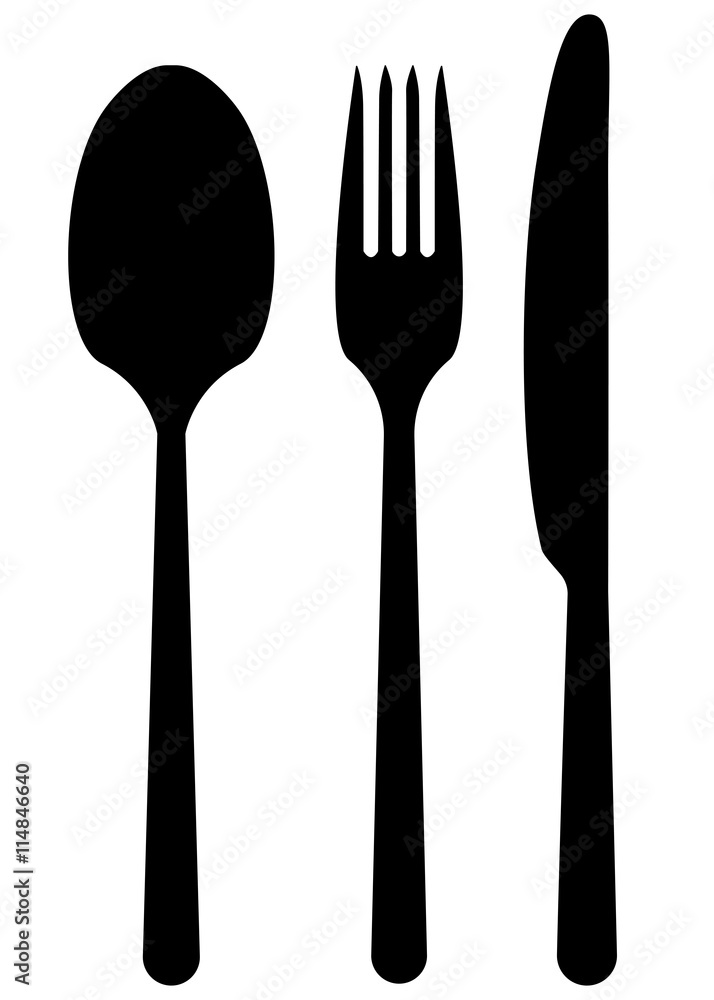 Vetor de Löffel, Gabel und Messer do Stock | Adobe Stock