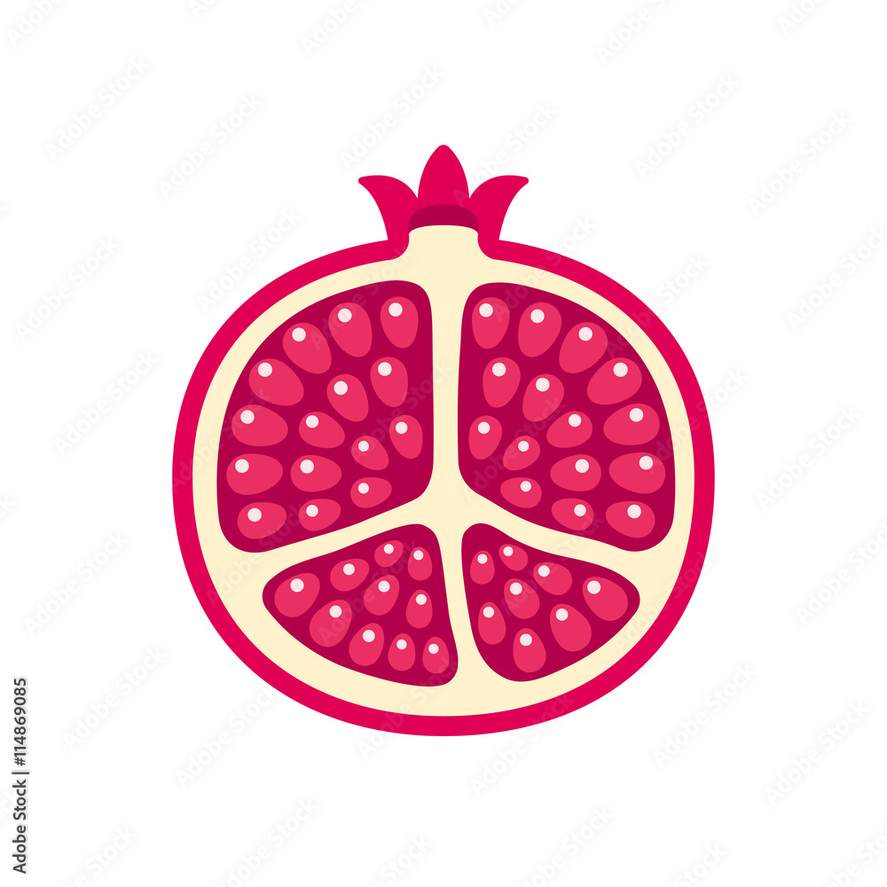pomegranate icon illustration Stock Vector | Adobe Stock