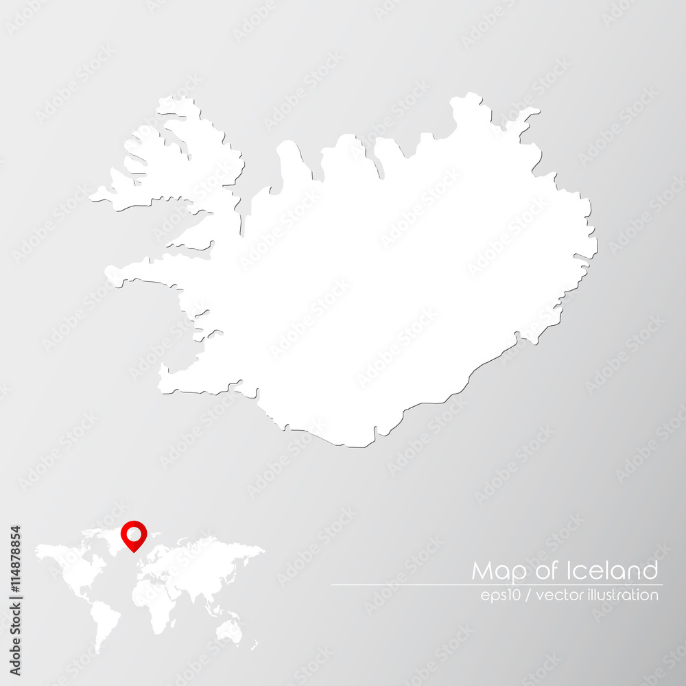 iceland on a world map