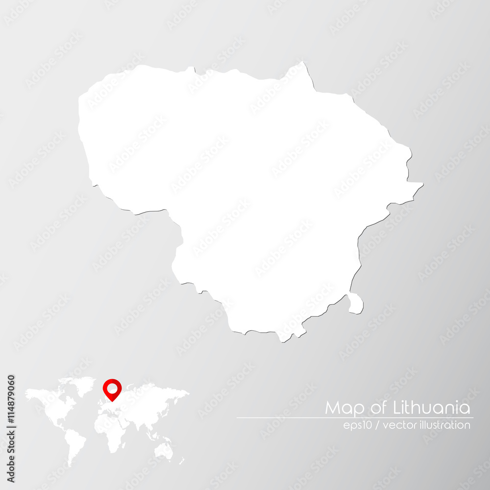 lithuania location map of the world