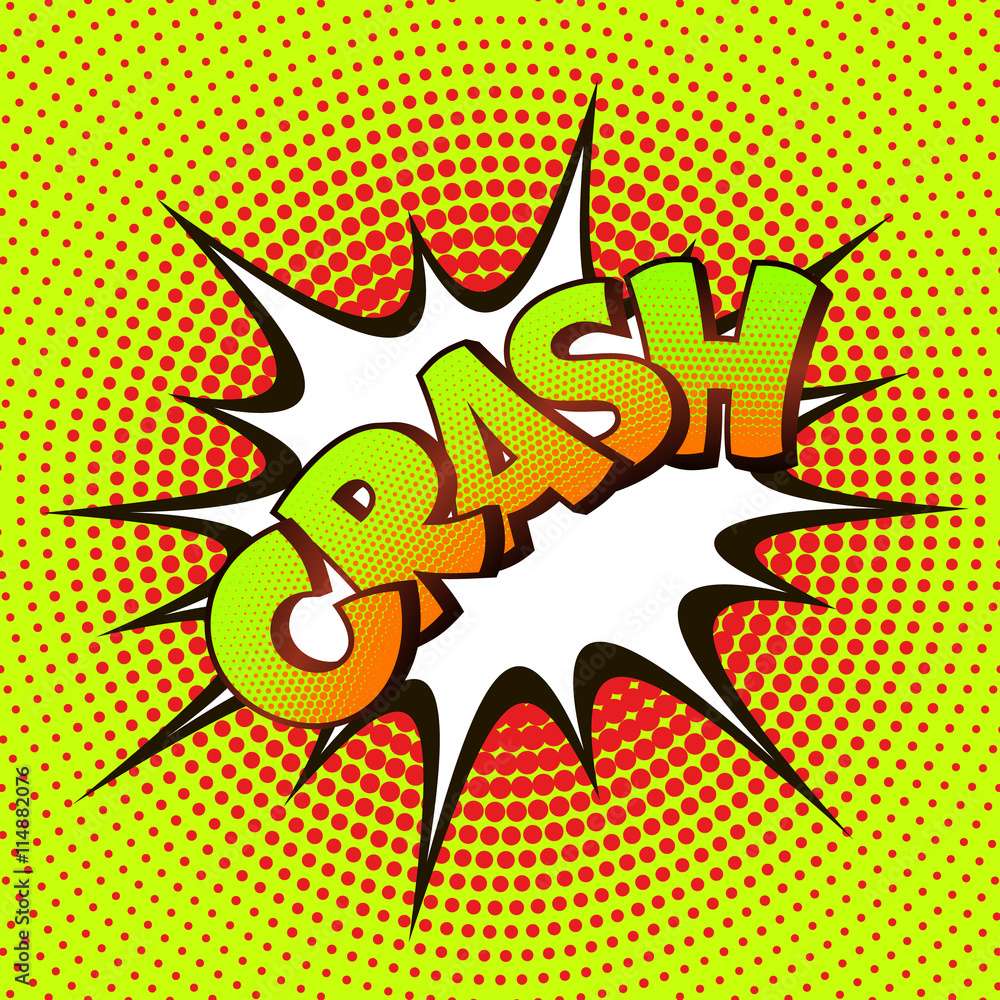 Crash Comic Speech Bubble Cartoon. Stock Vector | Adobe Stock