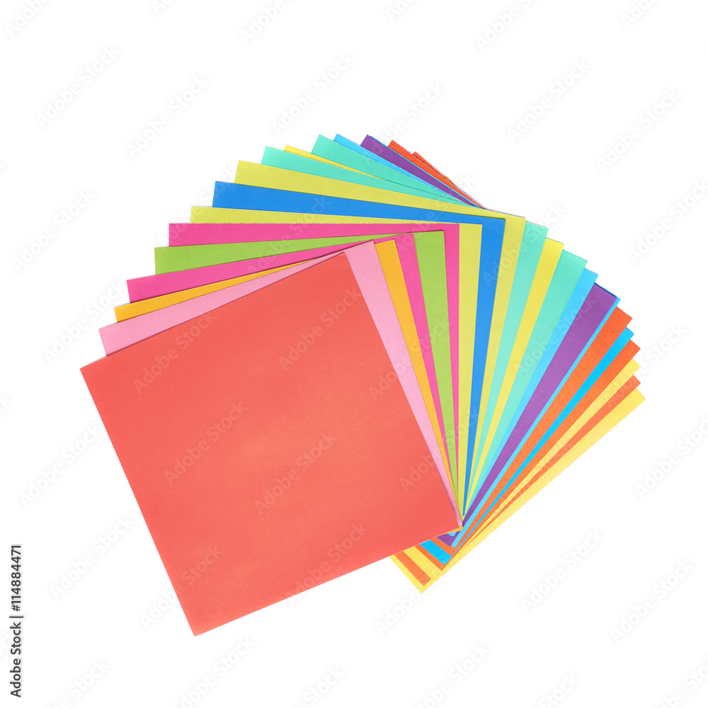 Pile of colorful paper sheets Stock Photo | Adobe Stock