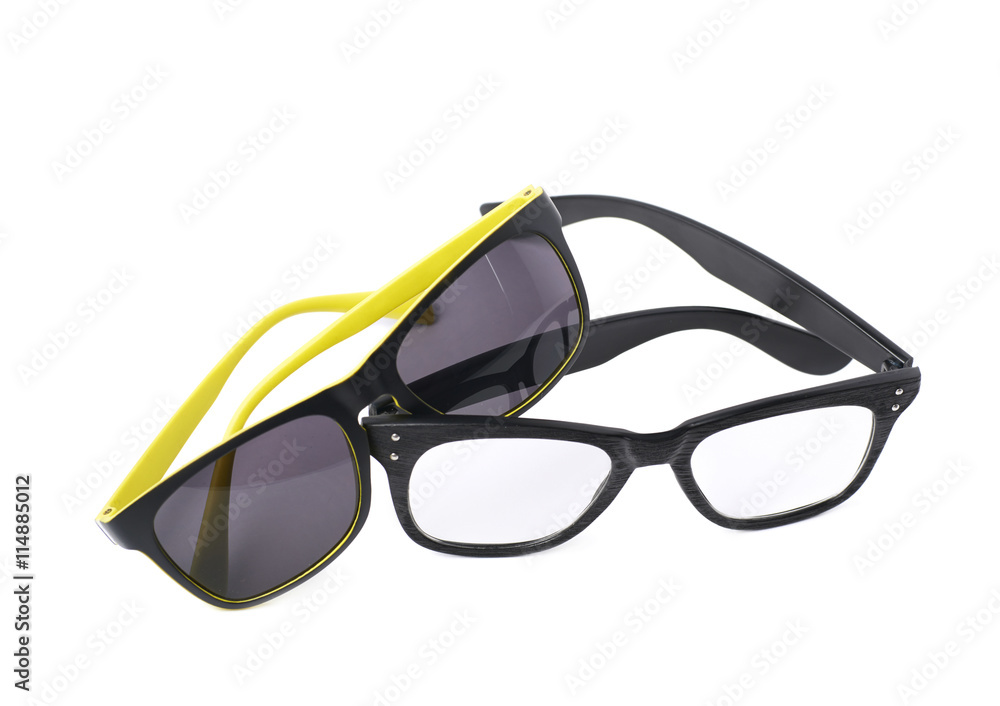Two pairs of glasses isolated Stock Photo | Adobe Stock