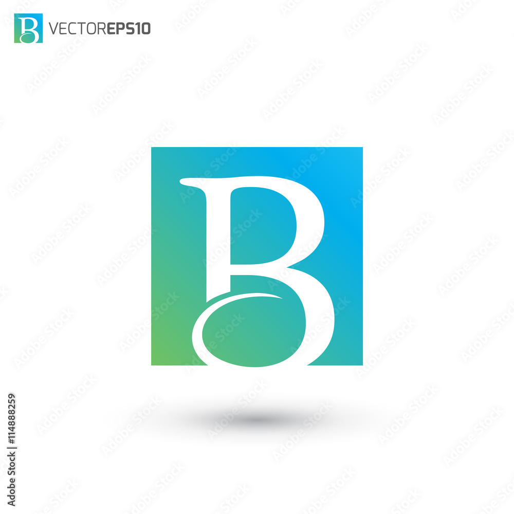 Square Letter B Logo Stock Vector | Adobe Stock