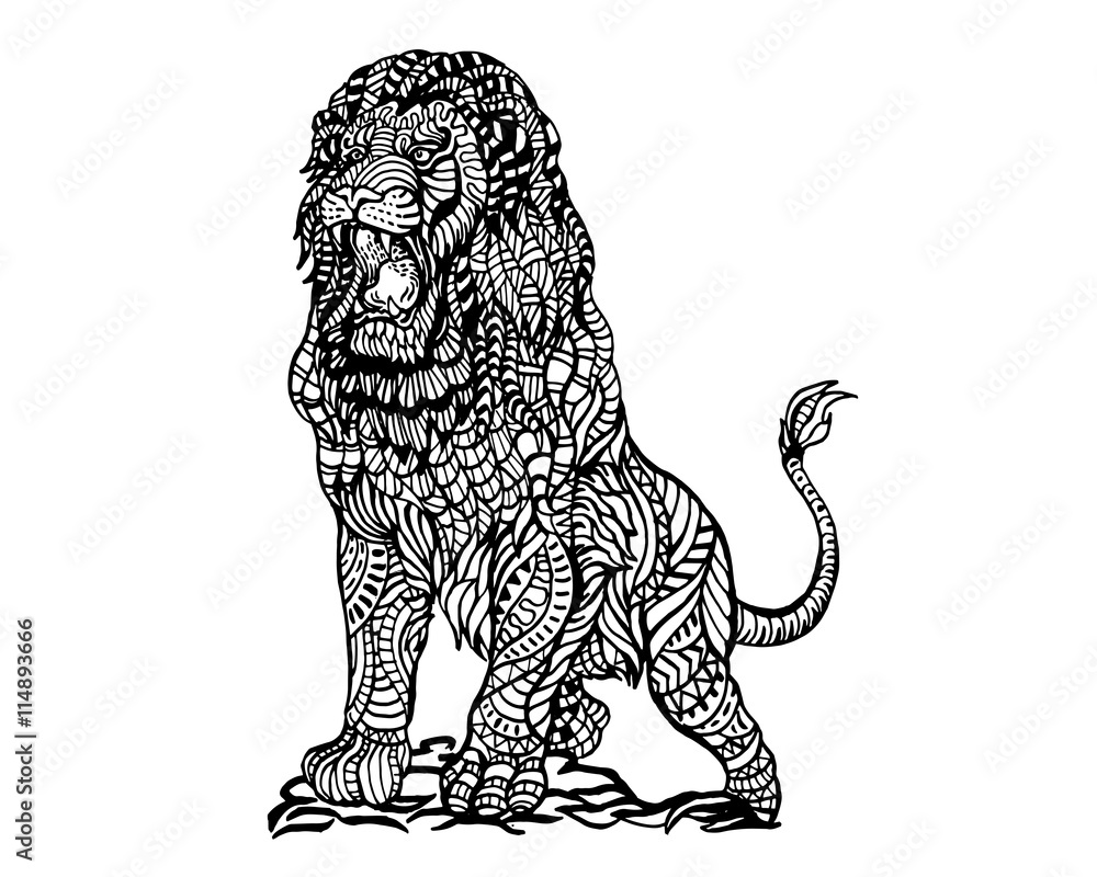 Zentangle Lion