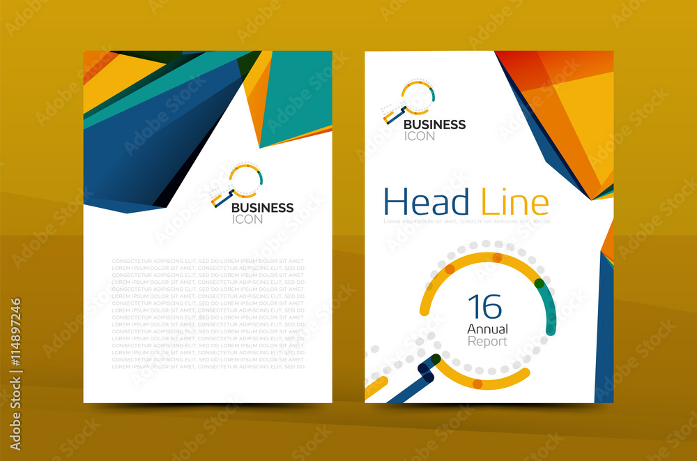 A4 front page business identity Stock Vector | Adobe Stock