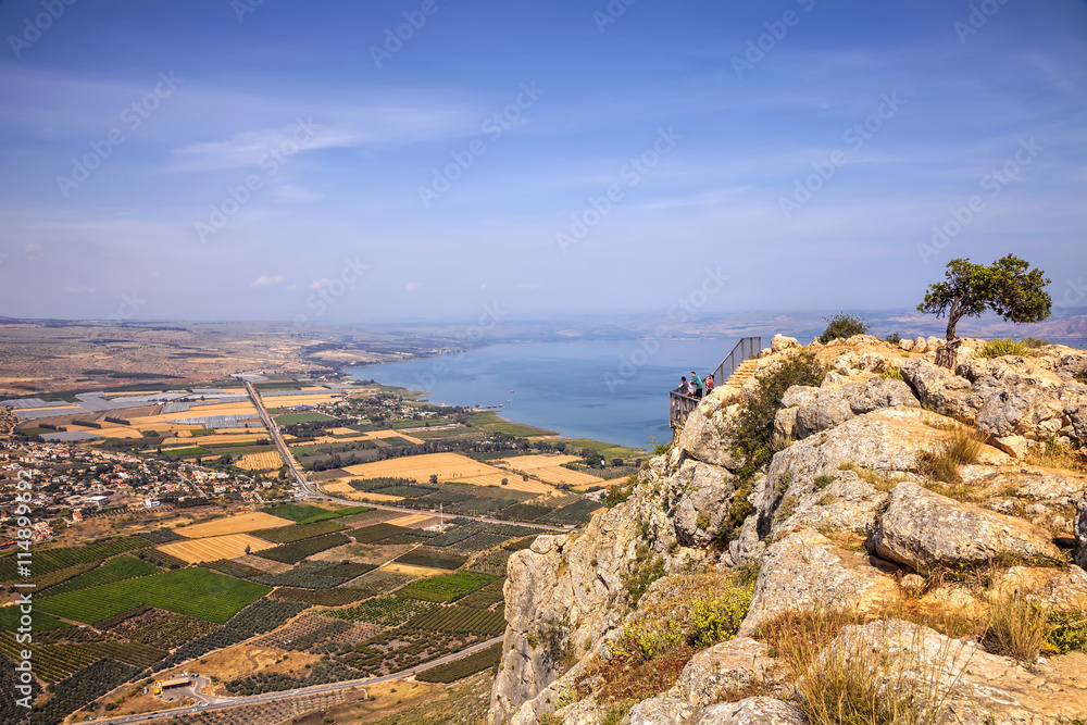 Pastoral nature landscape of Arbel Cliff National park and Agriculture valley Magic view of ...