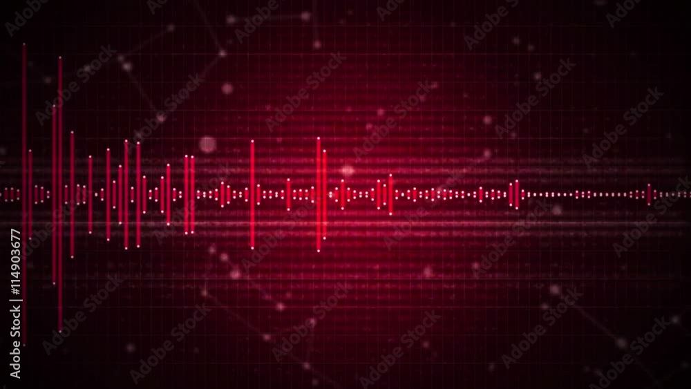 Audio spectrum animation, abstract sound visualization as music ...