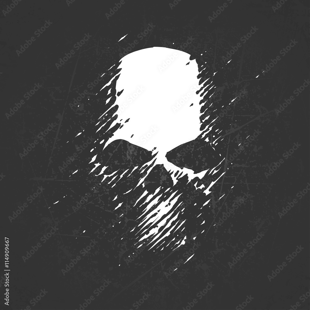 Scratch skull illustration Stock Vector | Adobe Stock