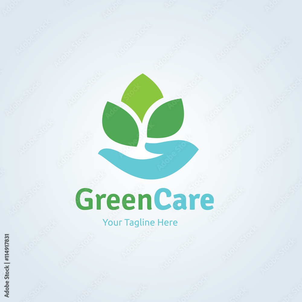 Green Care logo,Beauty brand identity Stock Vector | Adobe Stock
