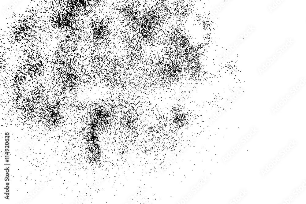 Grainy grunge abstract texture on a white background. Splatter of ...