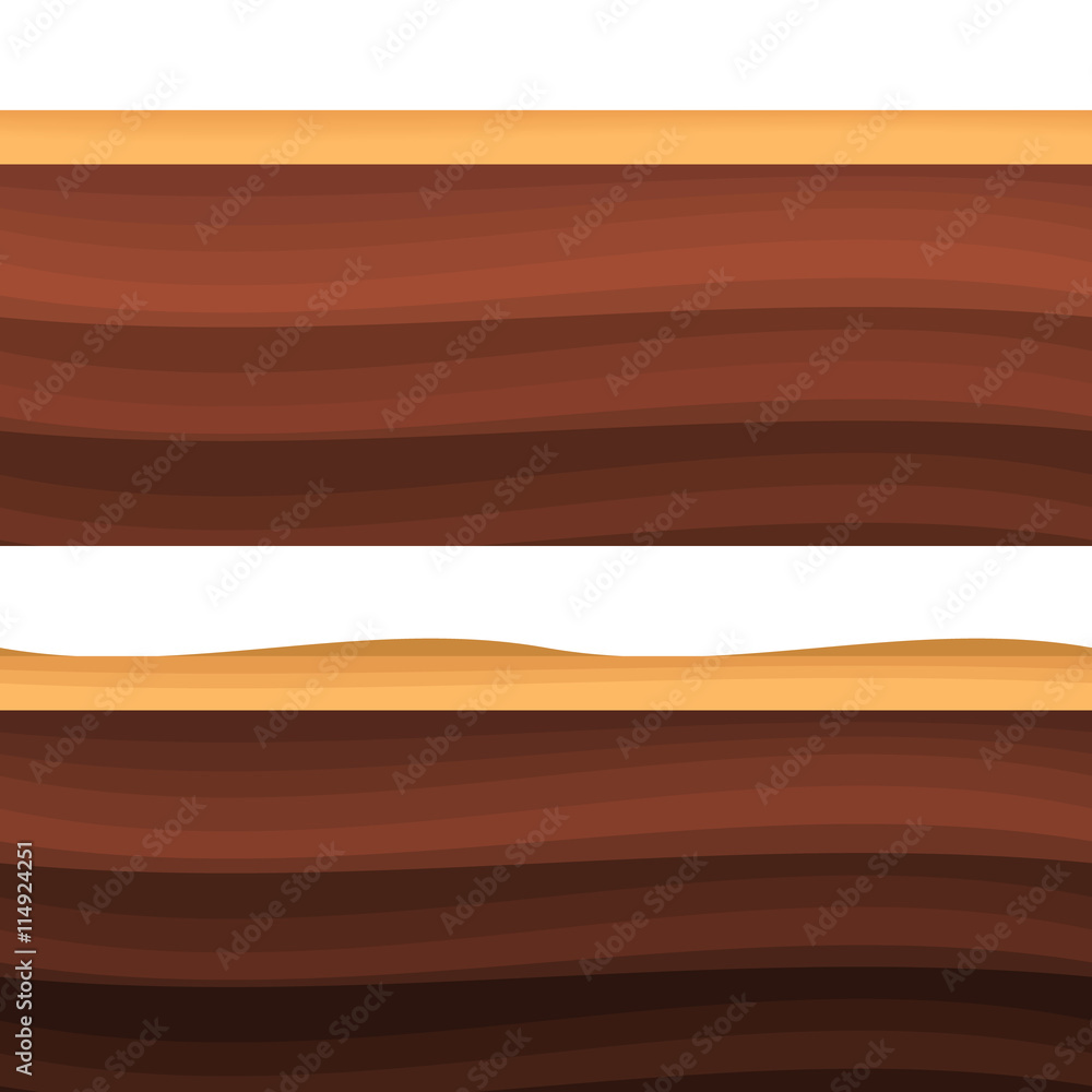 Underground layers of earth, seamless ground Stock Vector | Adobe Stock