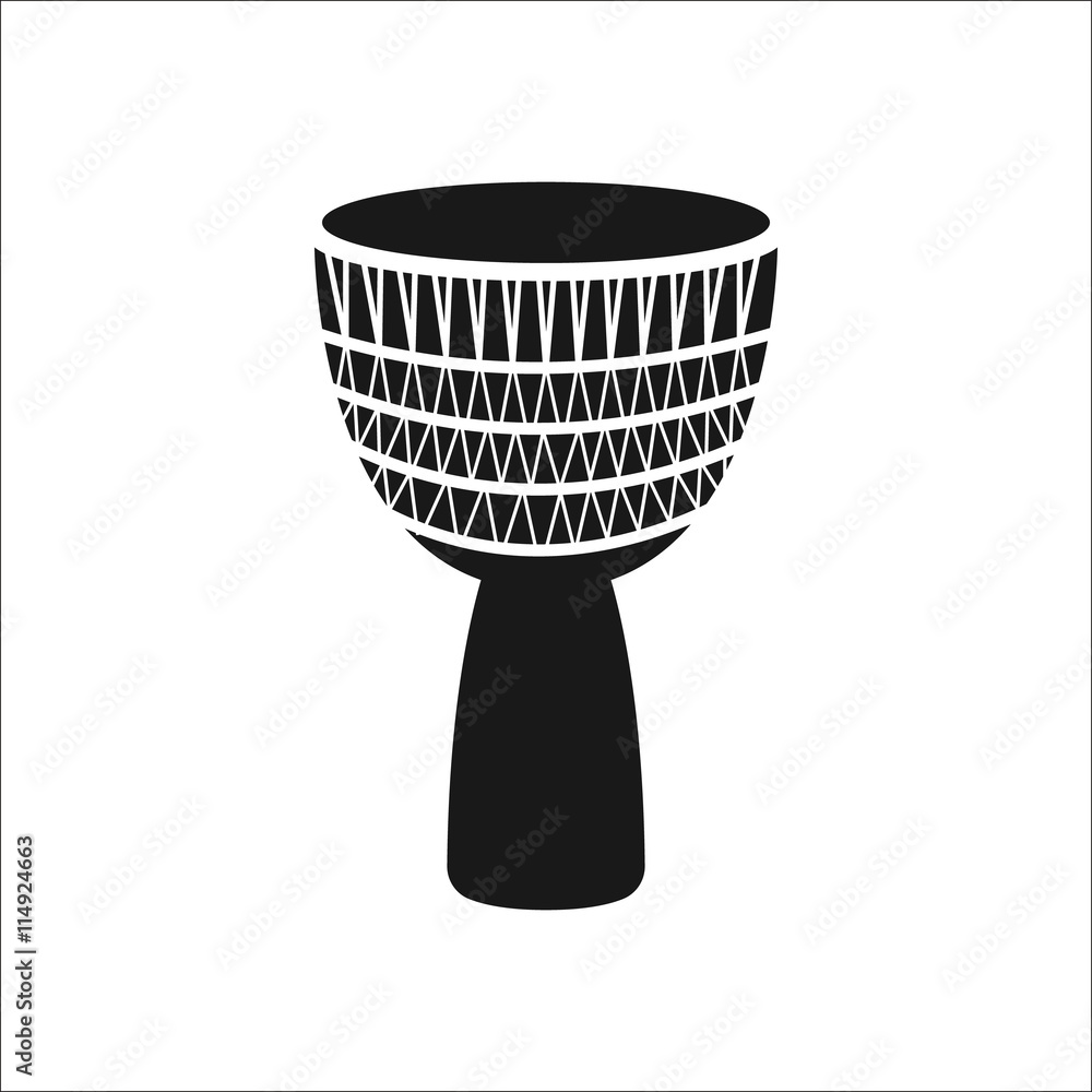Djembe drum simple icon on background Stock Vector | Adobe Stock