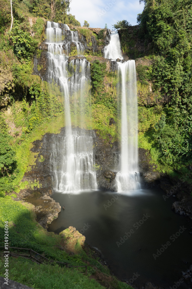 one parts of waterfall in Lao People's Democratic Republic which native ...
