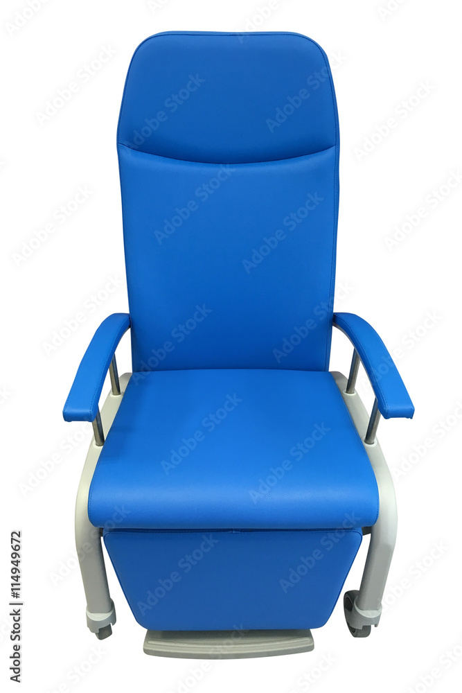 blue medical chair isolated on white background Stock Illustration ...