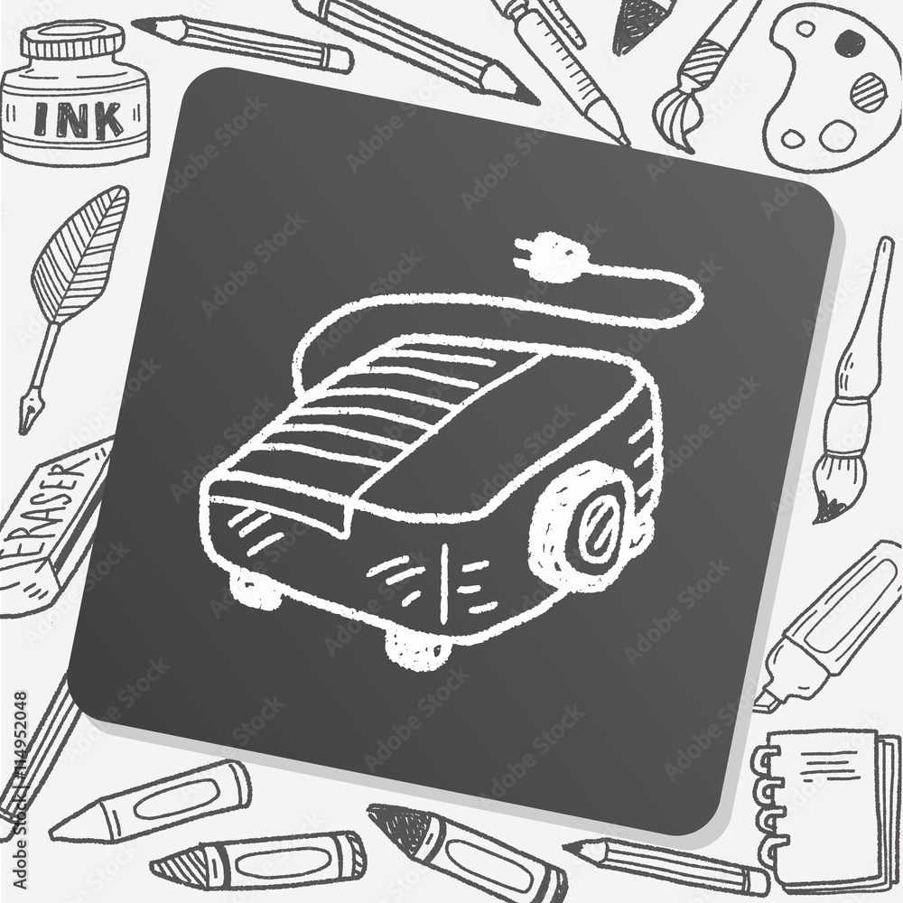 doodle projector Stock Vector | Adobe Stock