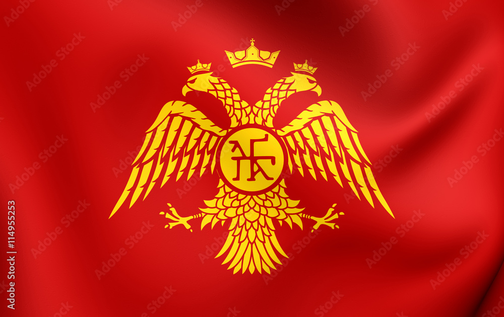 Byzantine Eagle, Flag of Palaiologos Dynasty. Stock Illustration ...