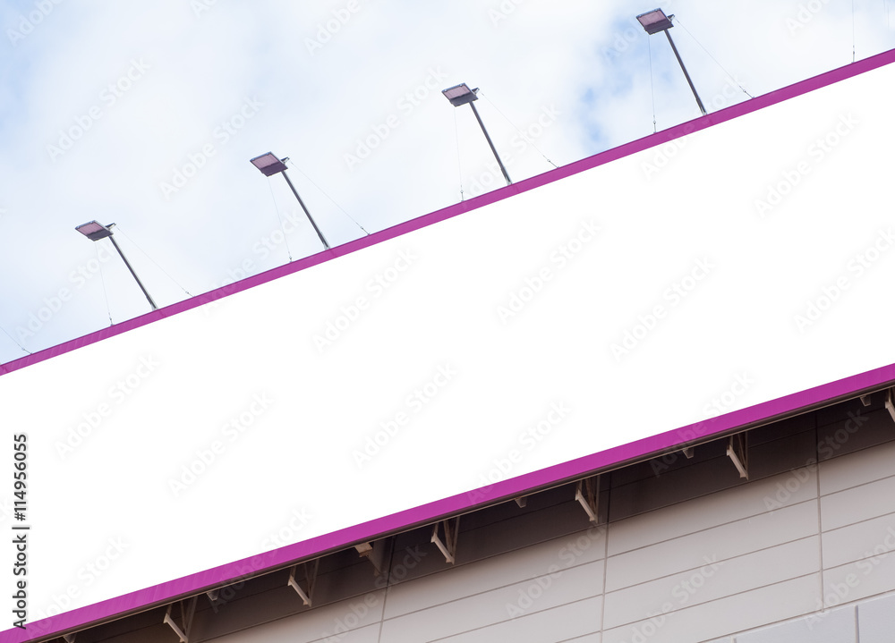 Blank large billboard for advertising on building wall Stock Photo ...