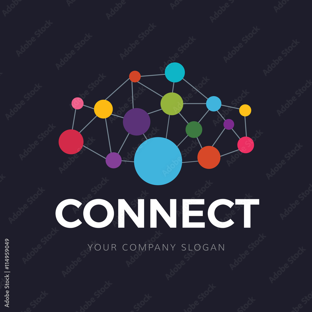 Social logo, People symbol, Connection brand identity. Stock Vector ...