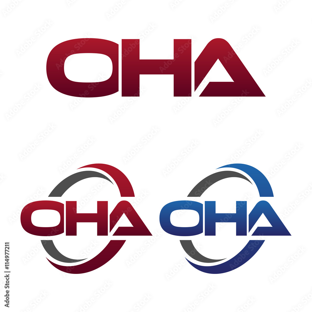 Vettoriale Stock Modern 3 Letters Initial logo Vector Swoosh Red Blue ...