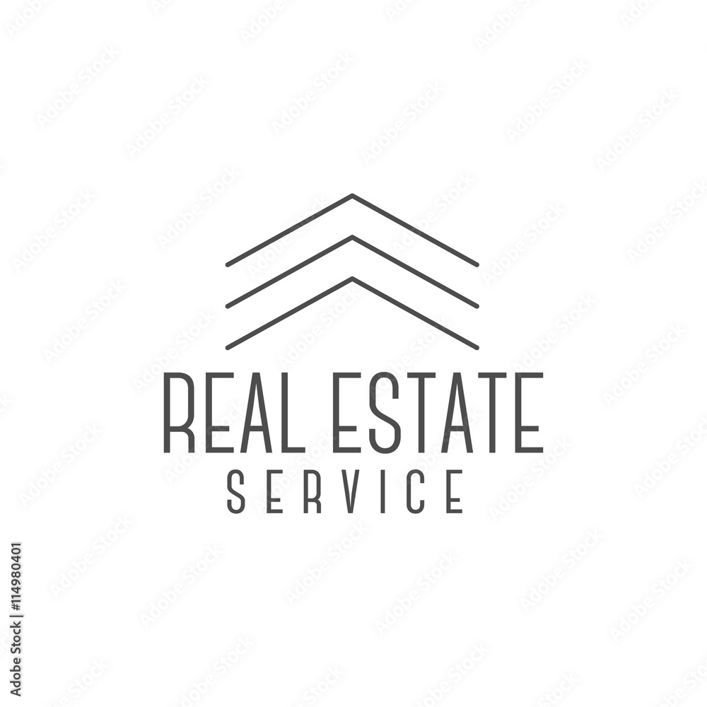 Vektorová grafika „Vector real estate logo design, realtor icon ...