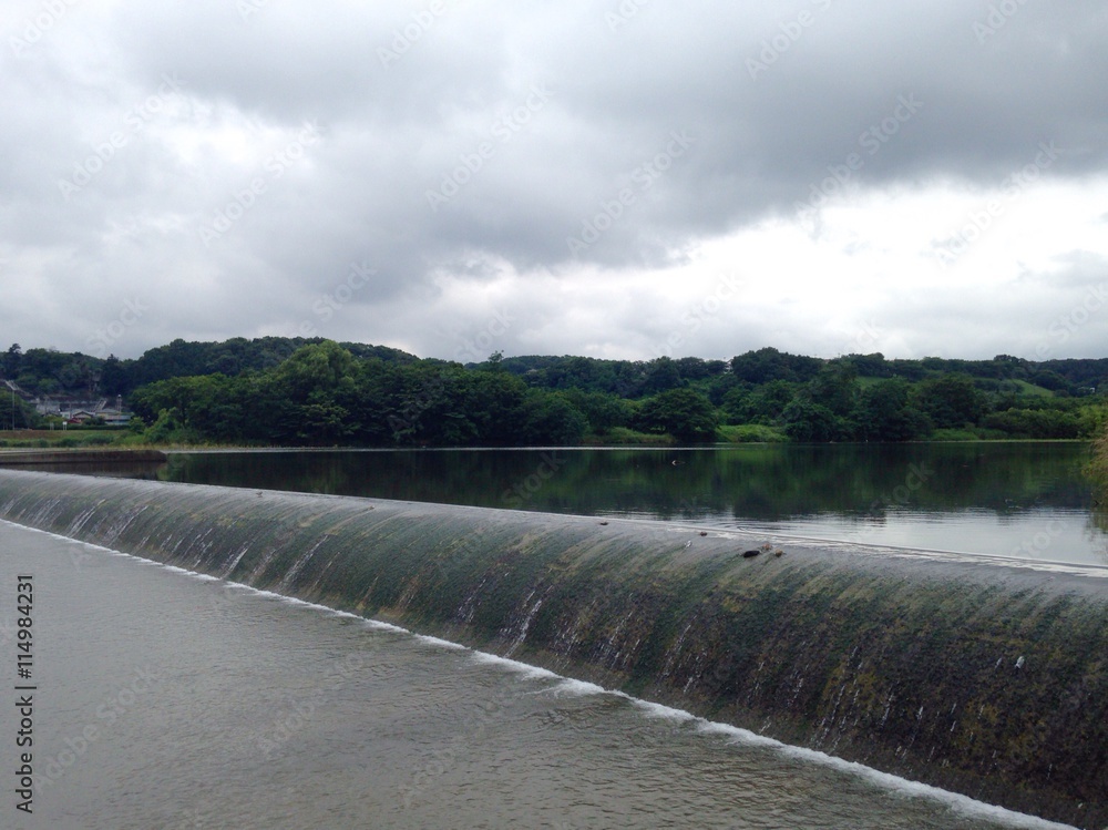 a weir Stock Photo | Adobe Stock
