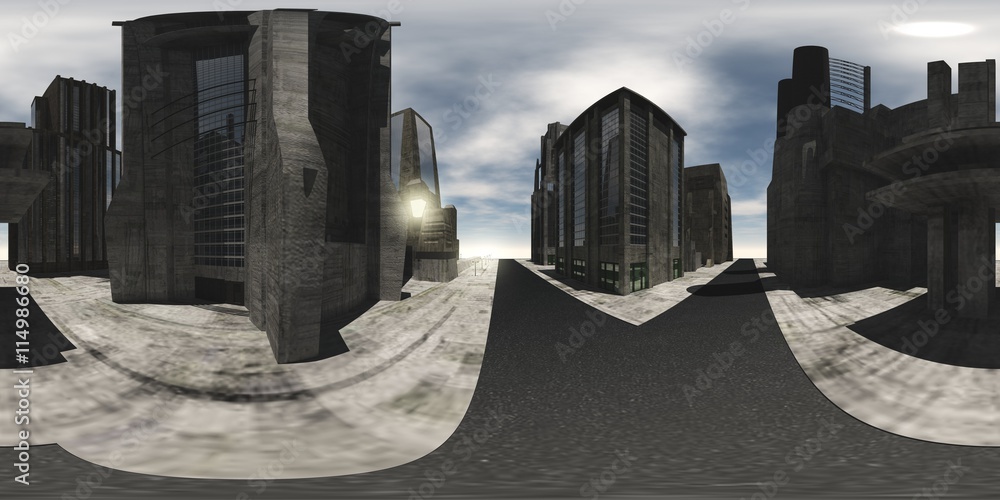 HDRI Map, Environment Maps, cityscape Stock Illustration | Adobe Stock