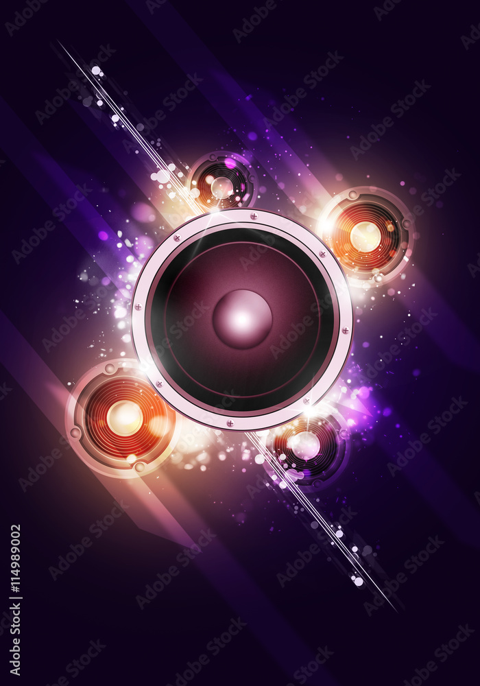Magic Party Music Background Stock Illustration | Adobe Stock