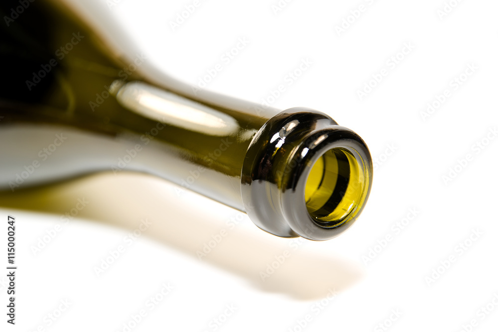 The edge of the neck of a glass bottle Stock Photo | Adobe Stock